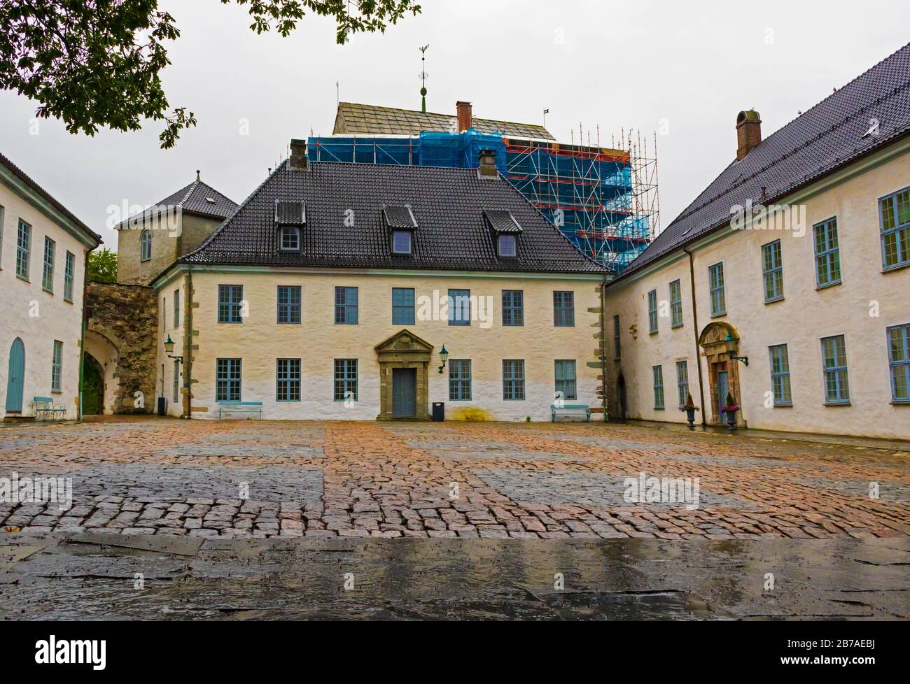 Bergenhus fortress in Bergen, Norway. Located at the entrance of Bergen ...
