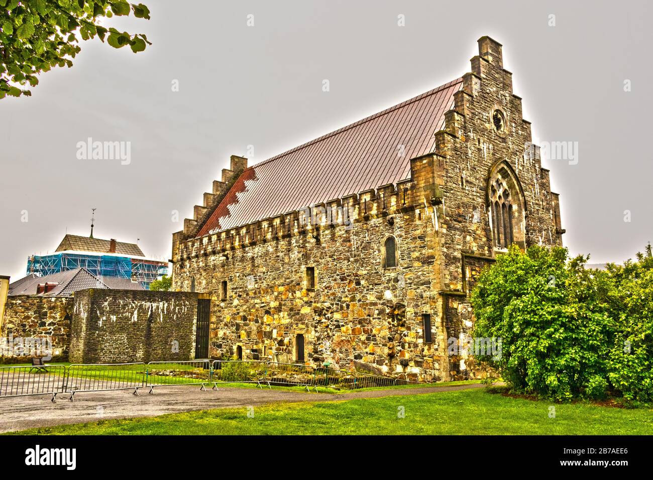 Bergenhus fortress in Bergen, Norway. Located at the entrance of Bergen ...