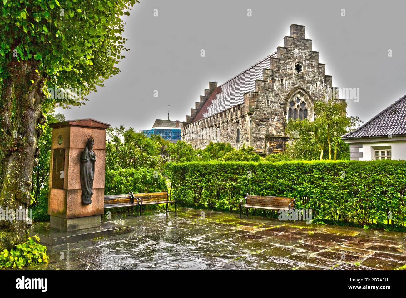 Bergenhus fortress in Bergen, Norway. Located at the entrance of Bergen ...