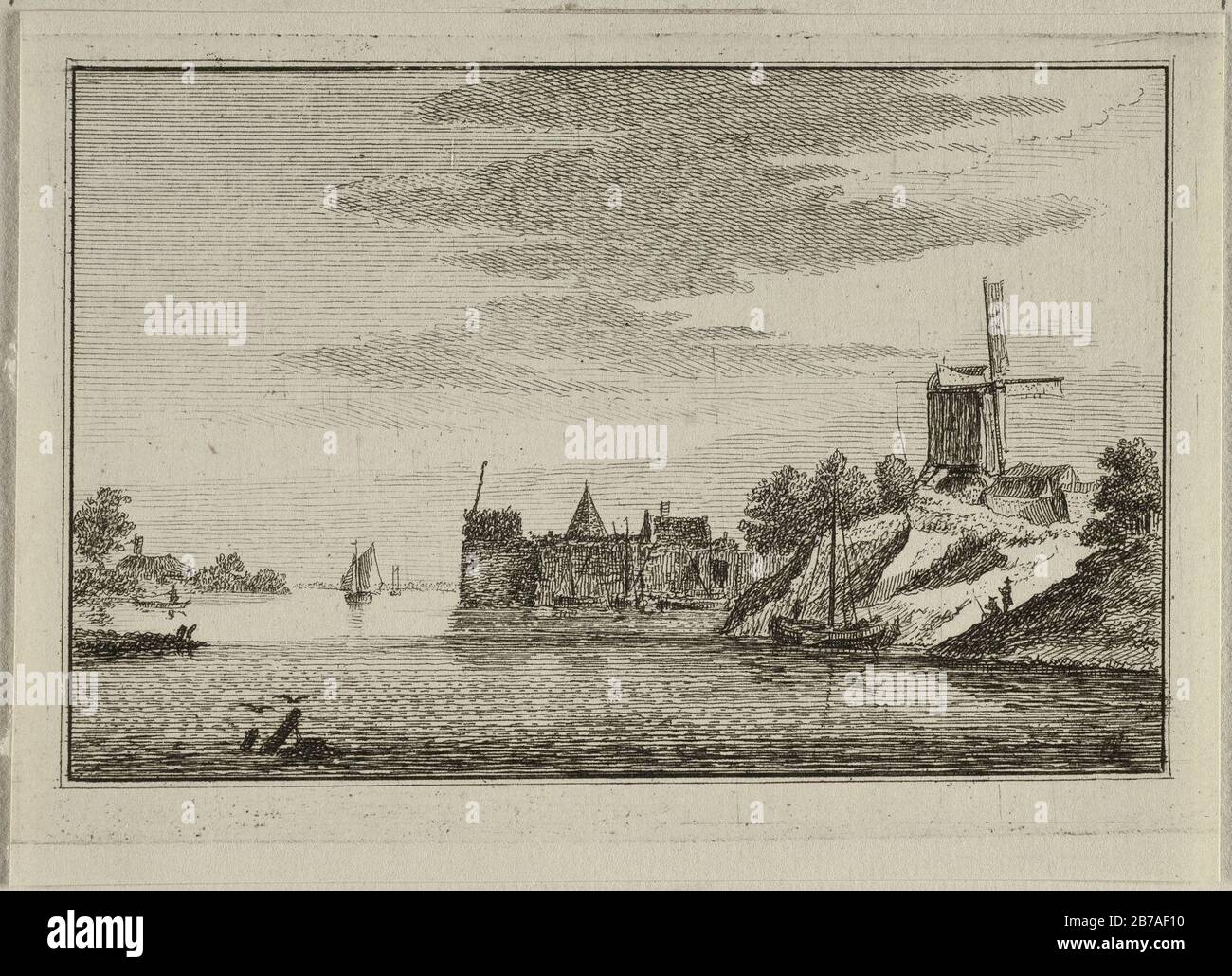 Gezicht op een dorpje aan een rivier Stock Photo - Alamy