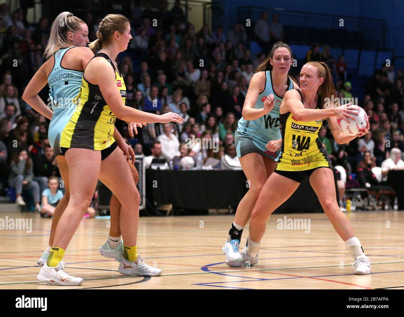 Surrey Storm's Katy Hughes (second right) and Manchester Thunder's ...