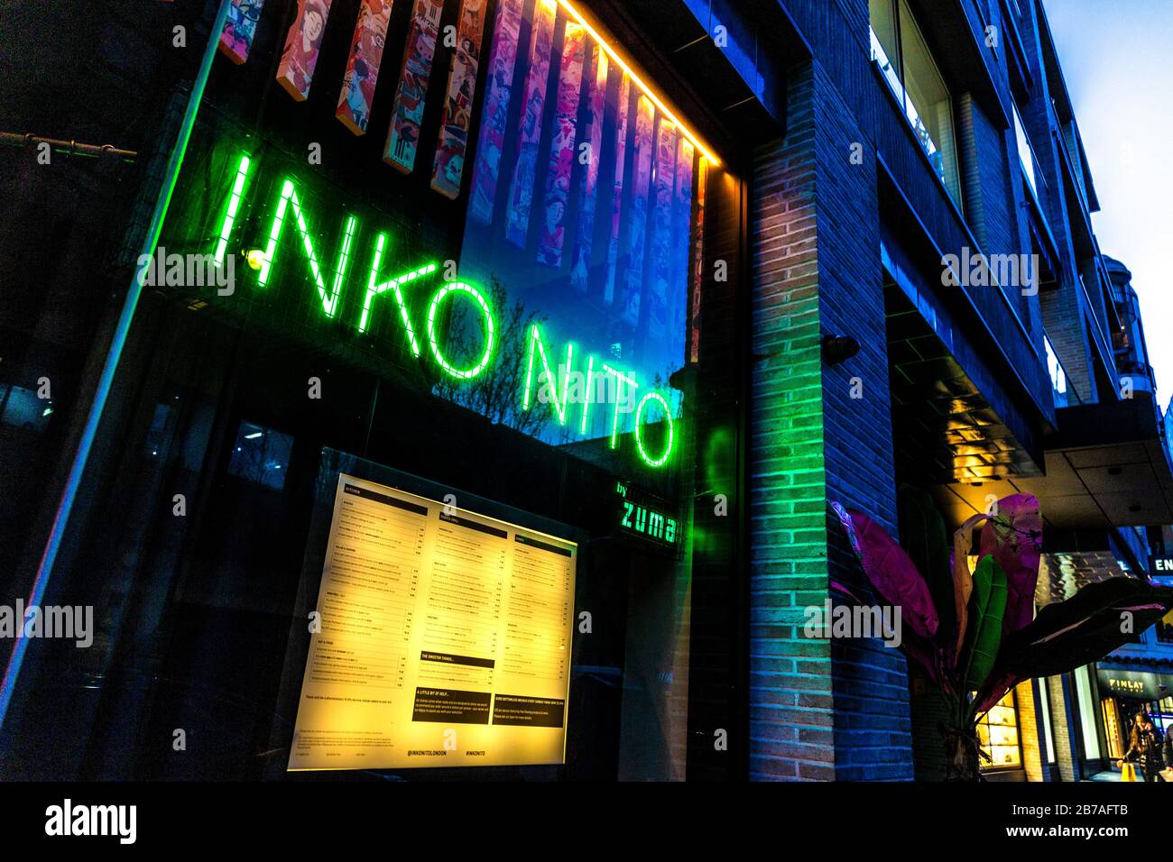 Inko Nito Japanese restaurant, London, UK Stock Photo - Alamy