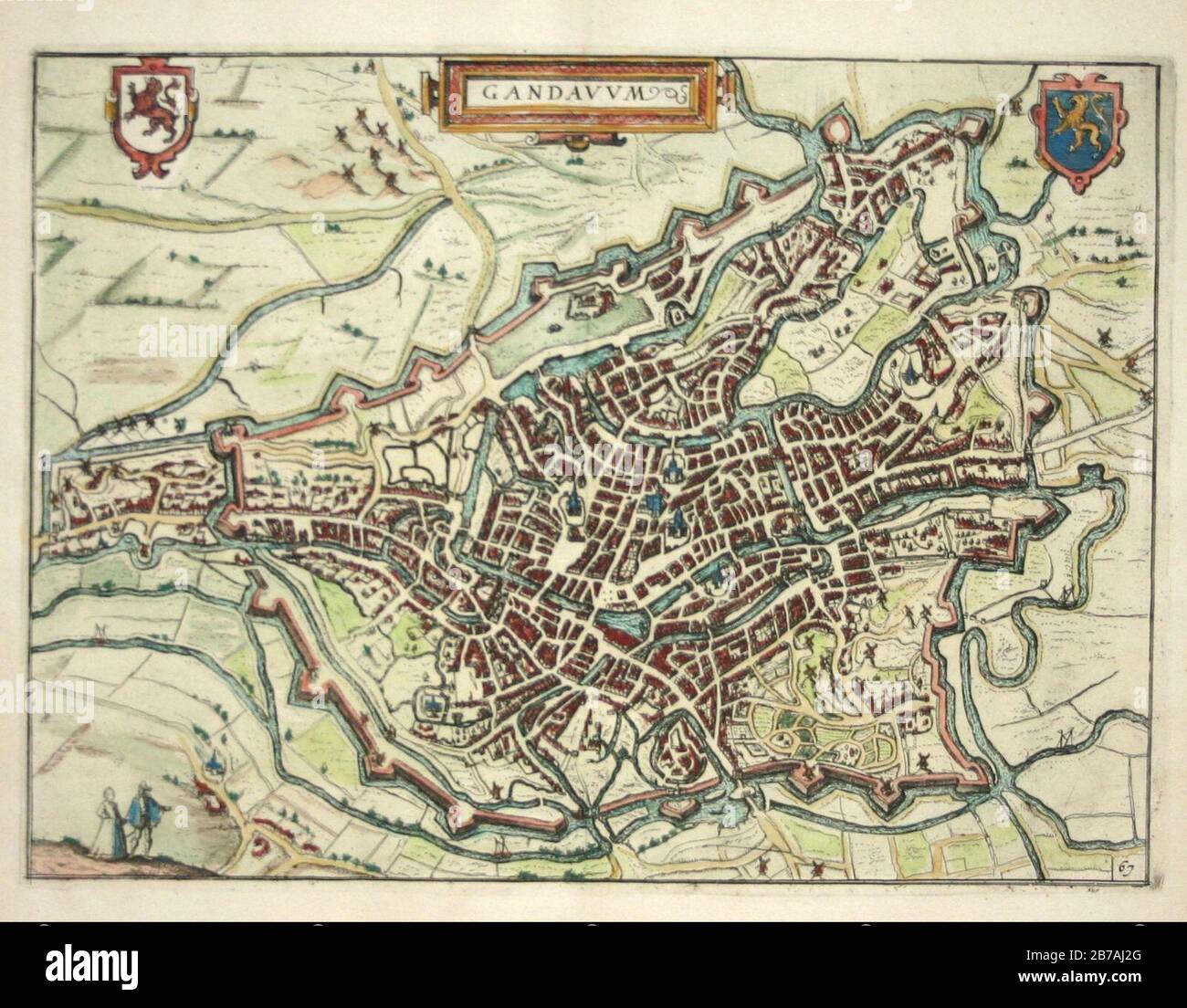 Vintage map of ghent hi-res stock photography and images - Alamy