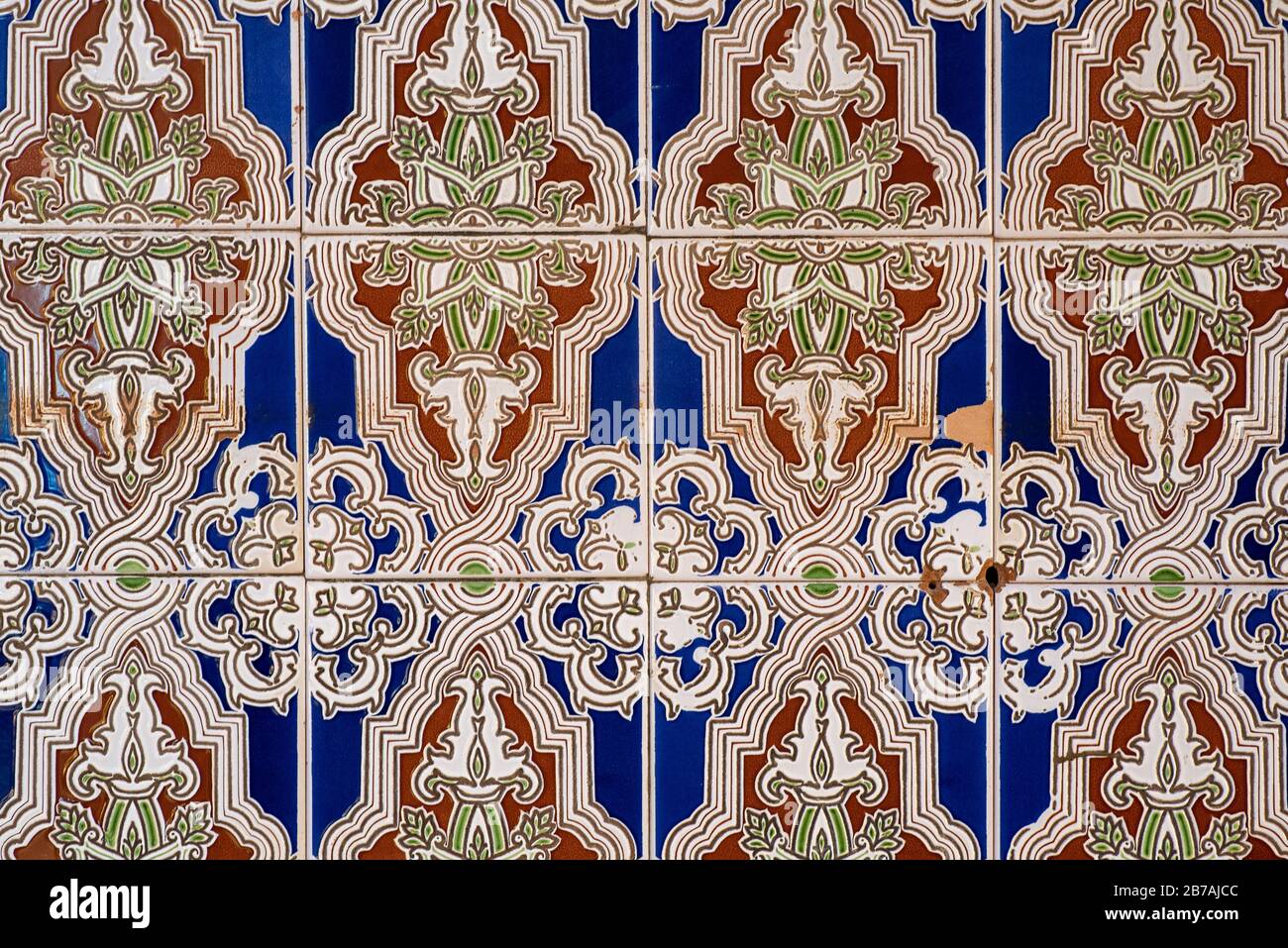 Moroccan ceramic wall tiles in Essaouira Stock Photo - Alamy
