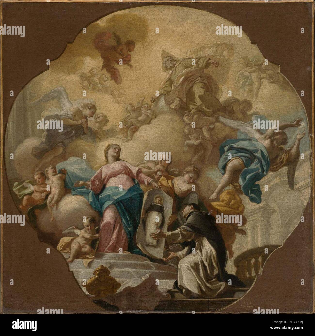 Giacinto Diano - The Virgin Presenting the Portrait of Saint Dominic to ...