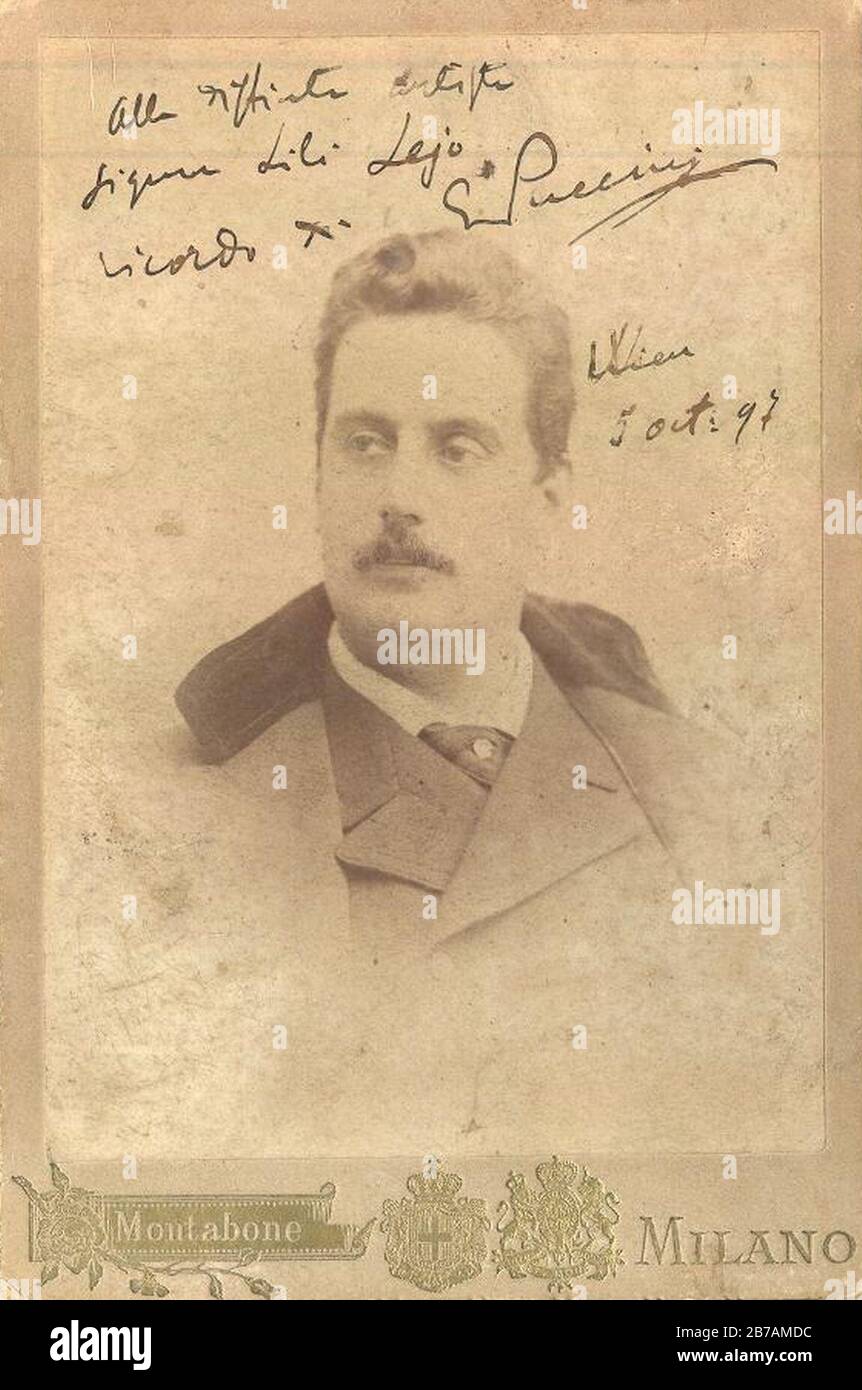 Giacomo Puccini 1897 autograph Stock Photo - Alamy