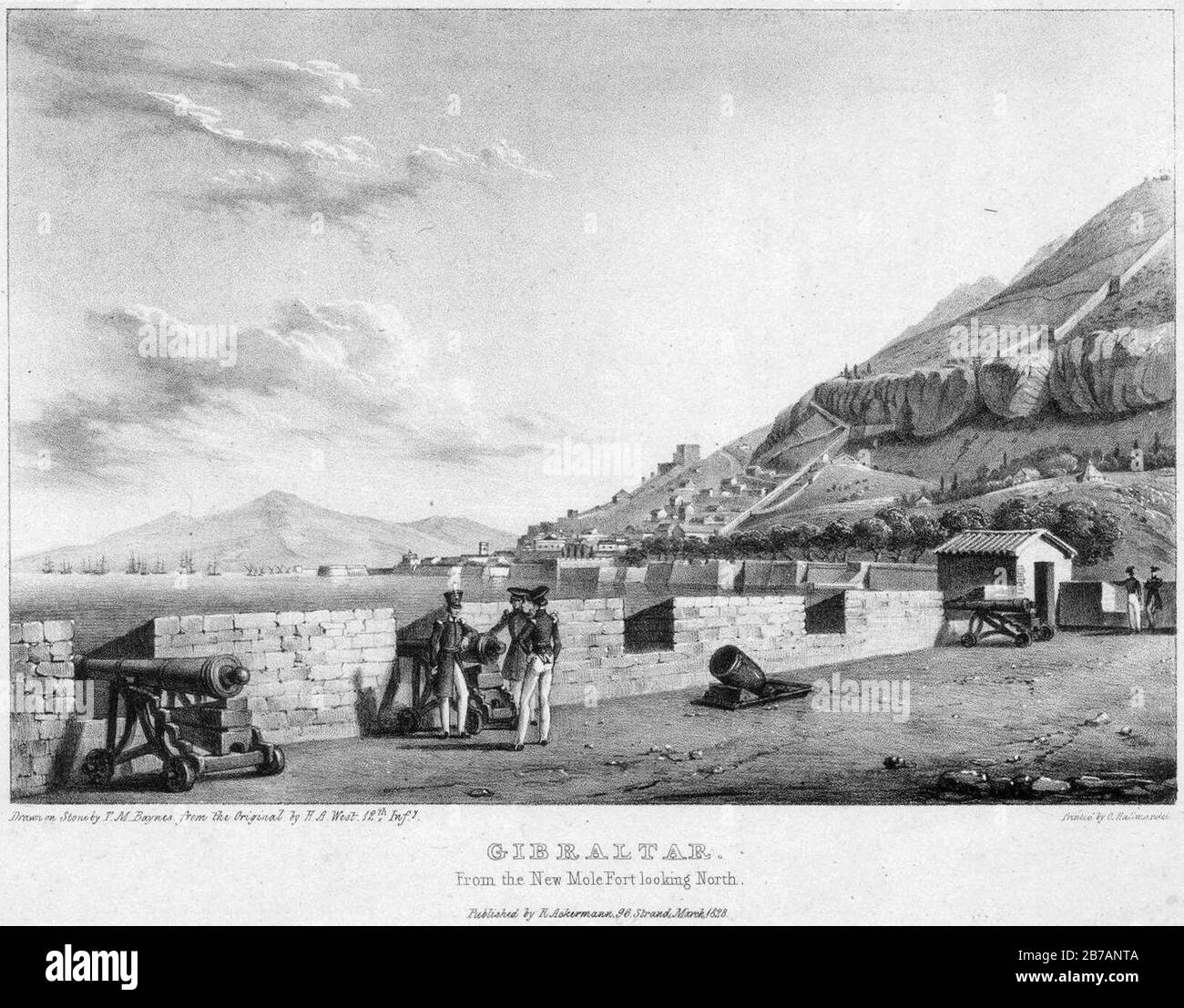 Gibraltar from the New Mole Fort looking North Stock Photo - Alamy