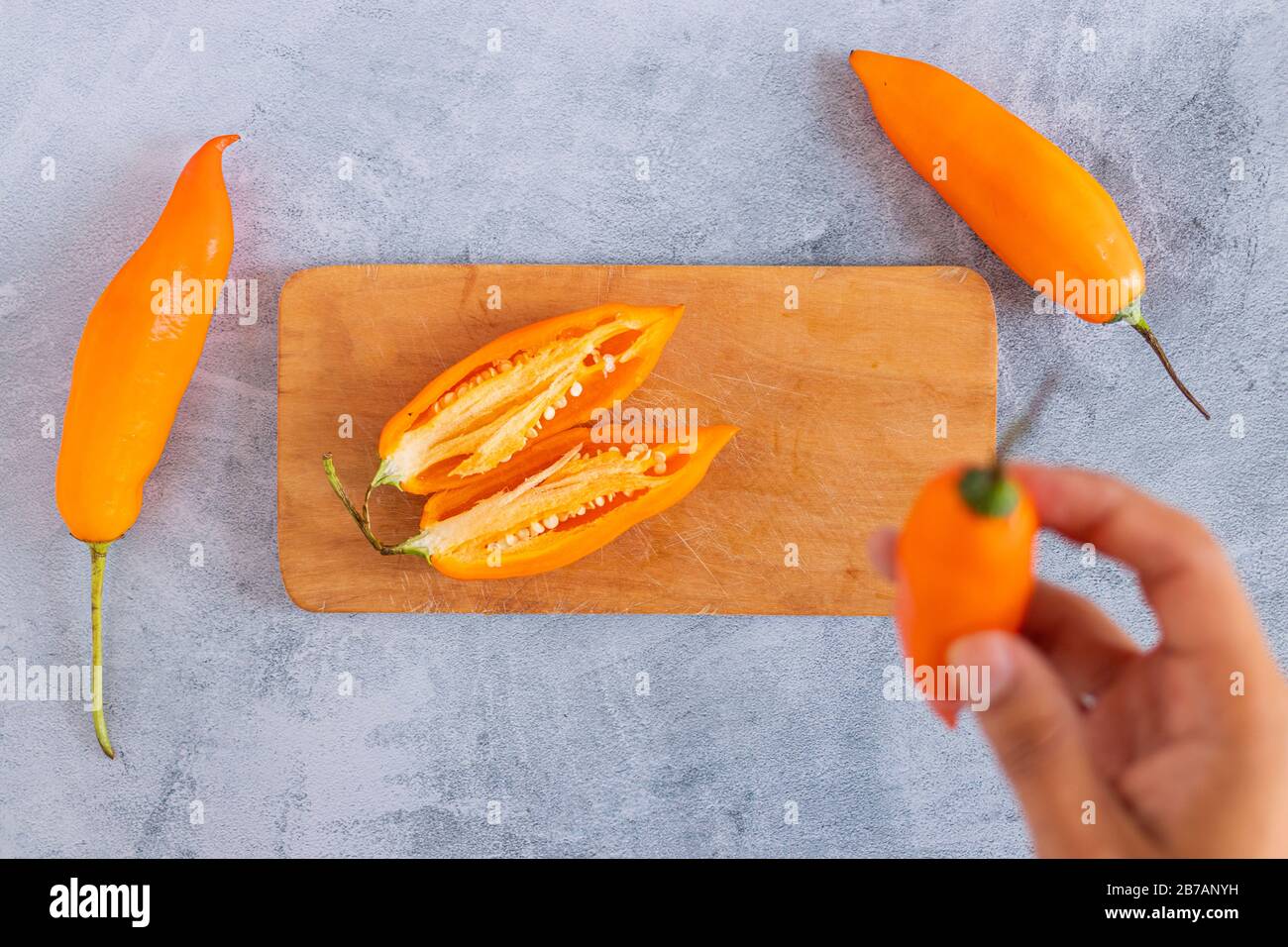 Peruvian yellow pepper. Yellow pepper used in Peruvian cuisine Stock ...