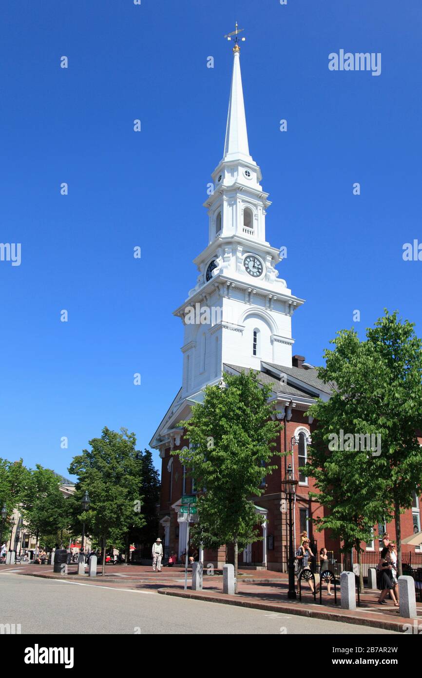 Historic North Church, Portsmouth, New Hampshire, New England, USA ...