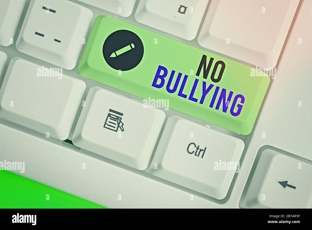 Handwriting text writing No Bullying. Conceptual photo stop aggressive ...