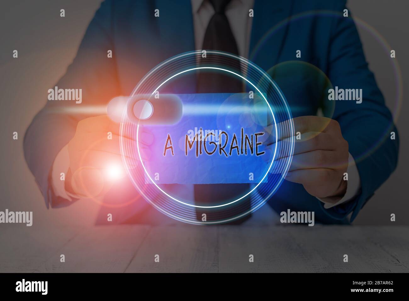 Writing note showing A Migraine. Business concept for recurrent ...