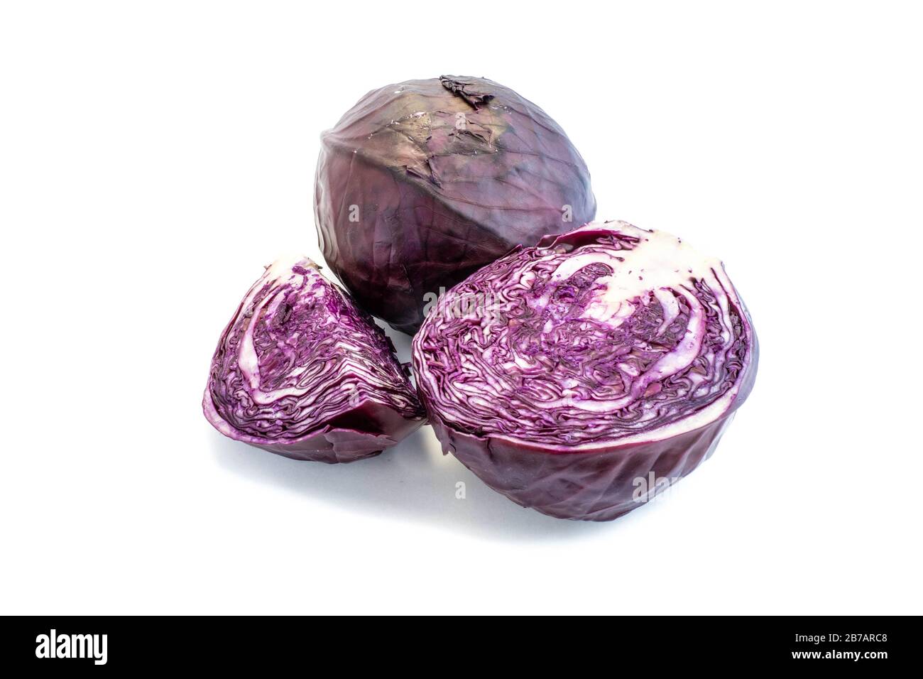 red cabbage isolated on white background Stock Photo - Alamy