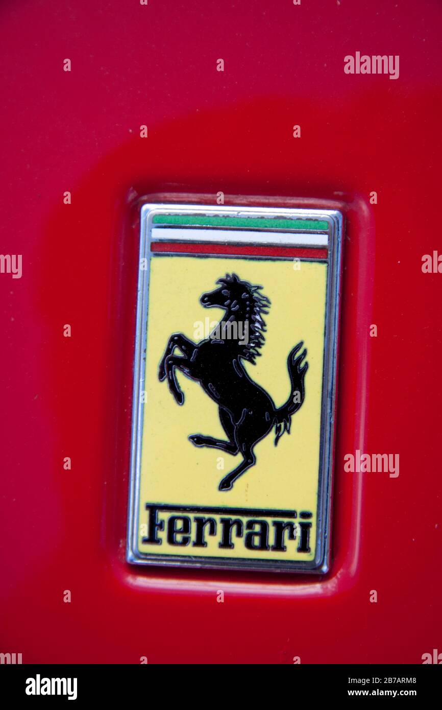 Ferrari Car Badge Stock Photo - Alamy