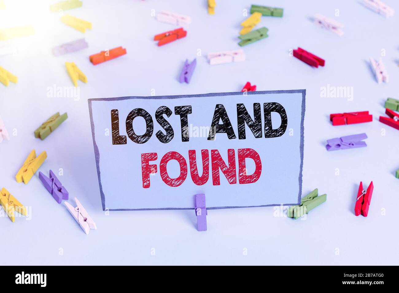 Writing note showing Lost And Found. Business concept for a place where ...