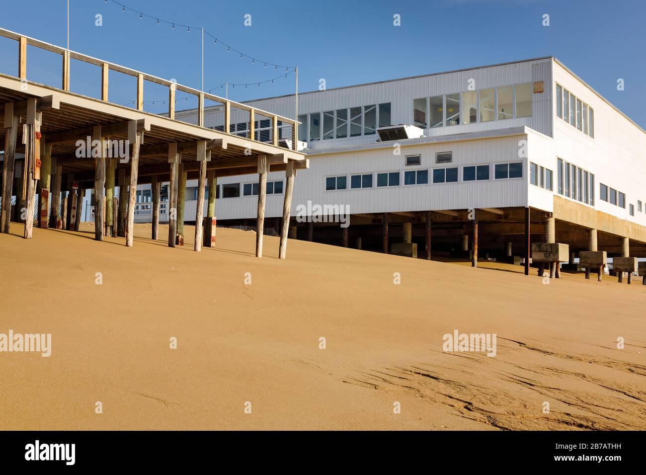 The beach at Salisbury Beach in Salisbury, Massachusetts USA during the ...