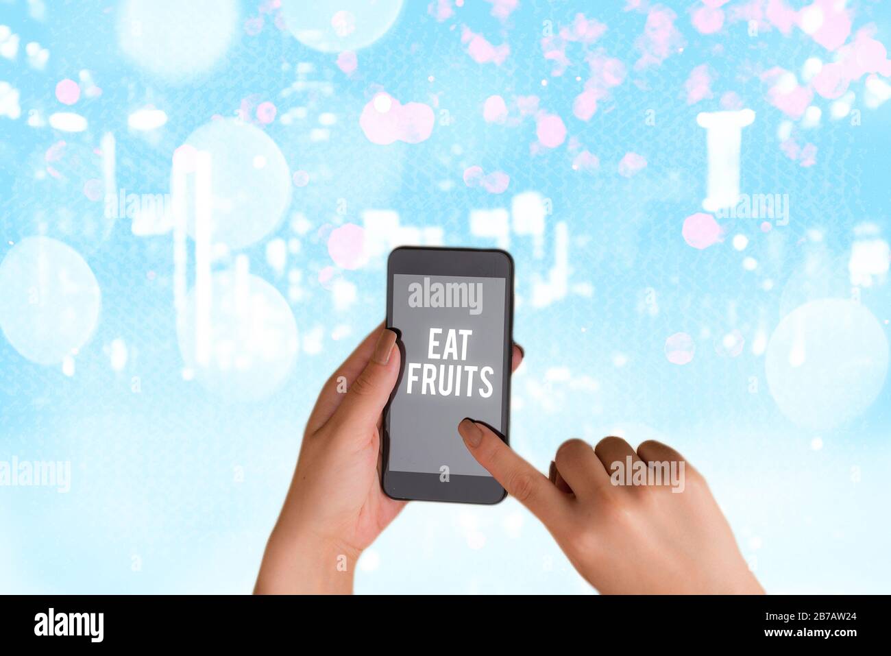 Conceptual hand writing showing Eat Fruits. Concept meaning consume any ...