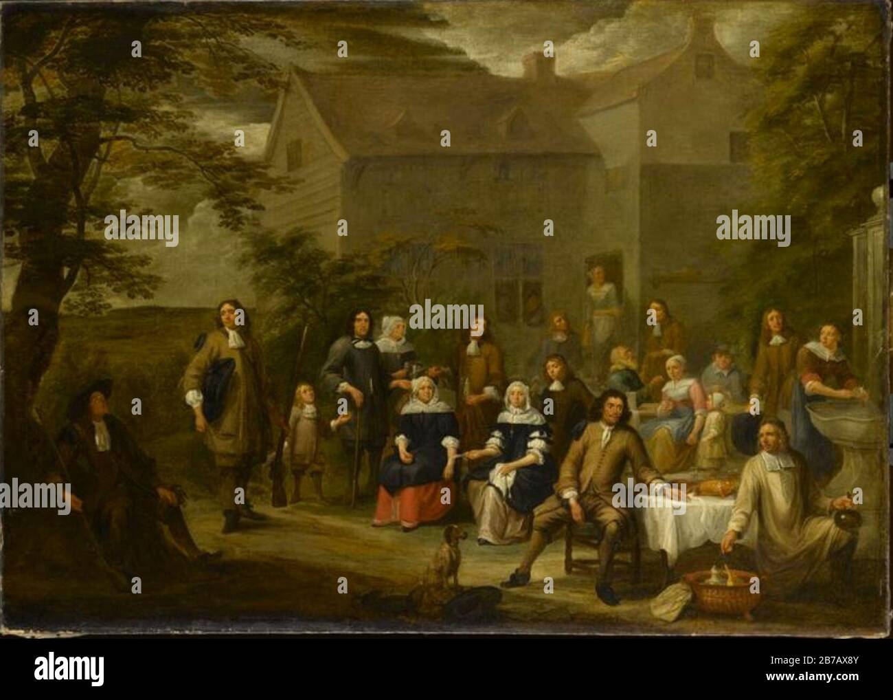 Gillis van Tilborch - Family reunion in the open air Stock Photo - Alamy