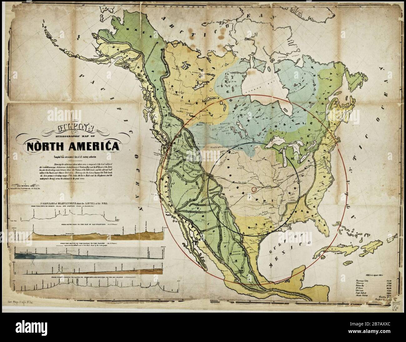 Gilpin's hydrographic map of North America, compiled from astronomical ...