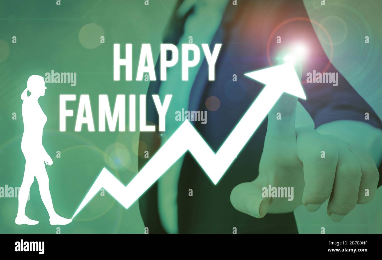 Handwriting text writing Happy Family. Conceptual photo family members ...