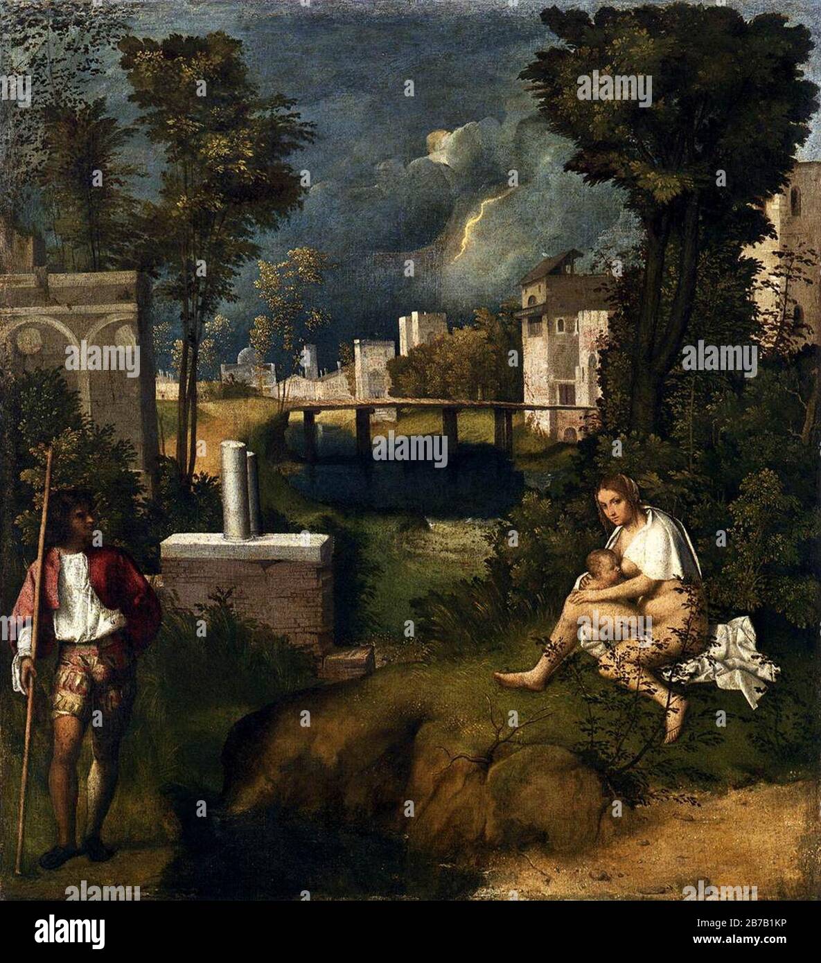 Giorgione, the tempest 01 Stock Photo - Alamy