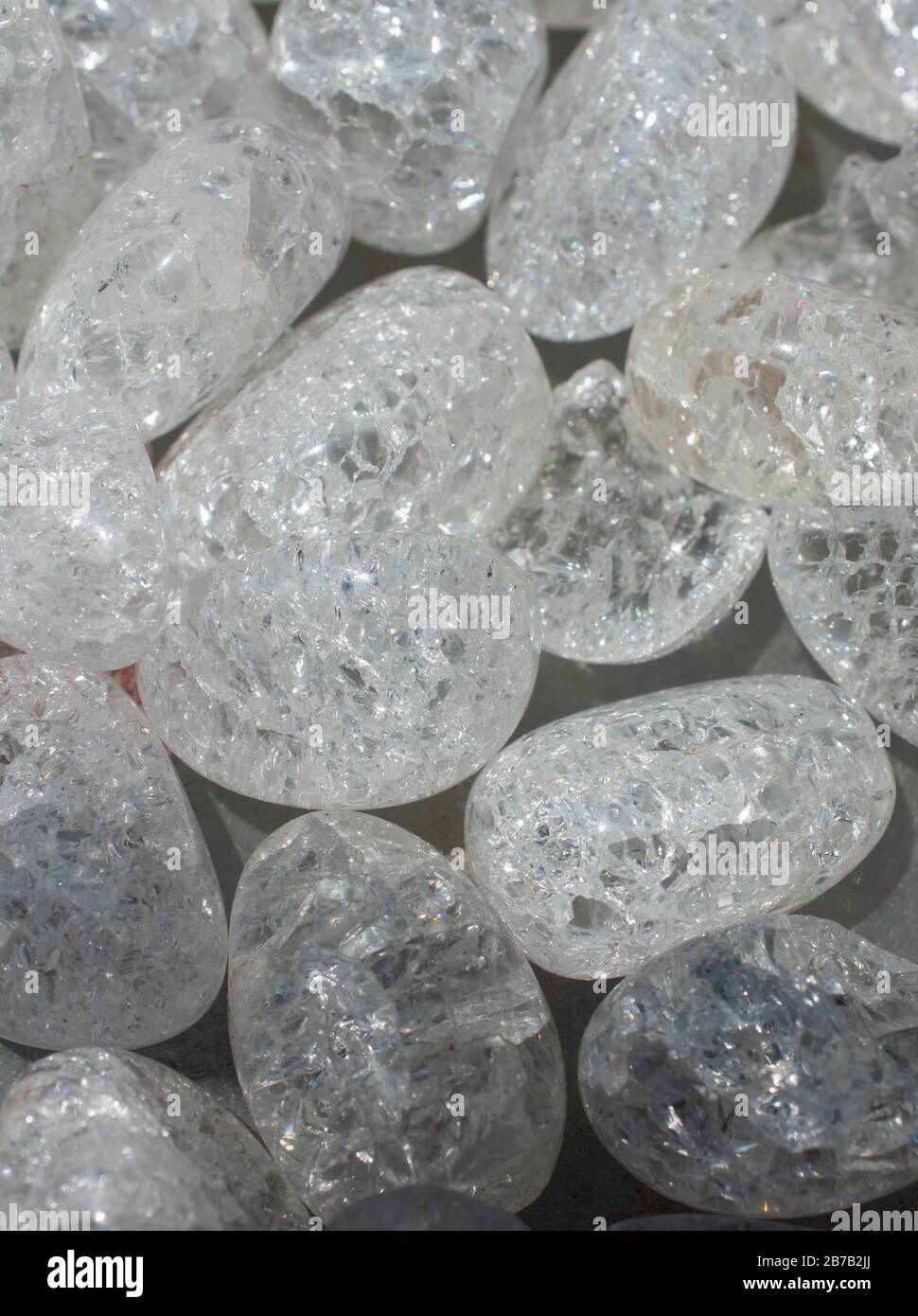 crystallized quartz (rock-crystal) gem stone as natural mineral rock ...