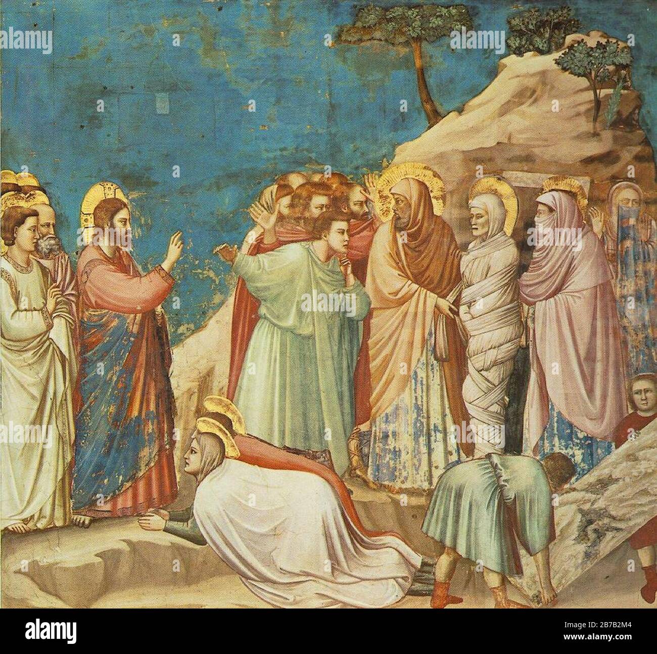 Giotto - Scrovegni - -25- - Raising of Lazarus Stock Photo - Alamy