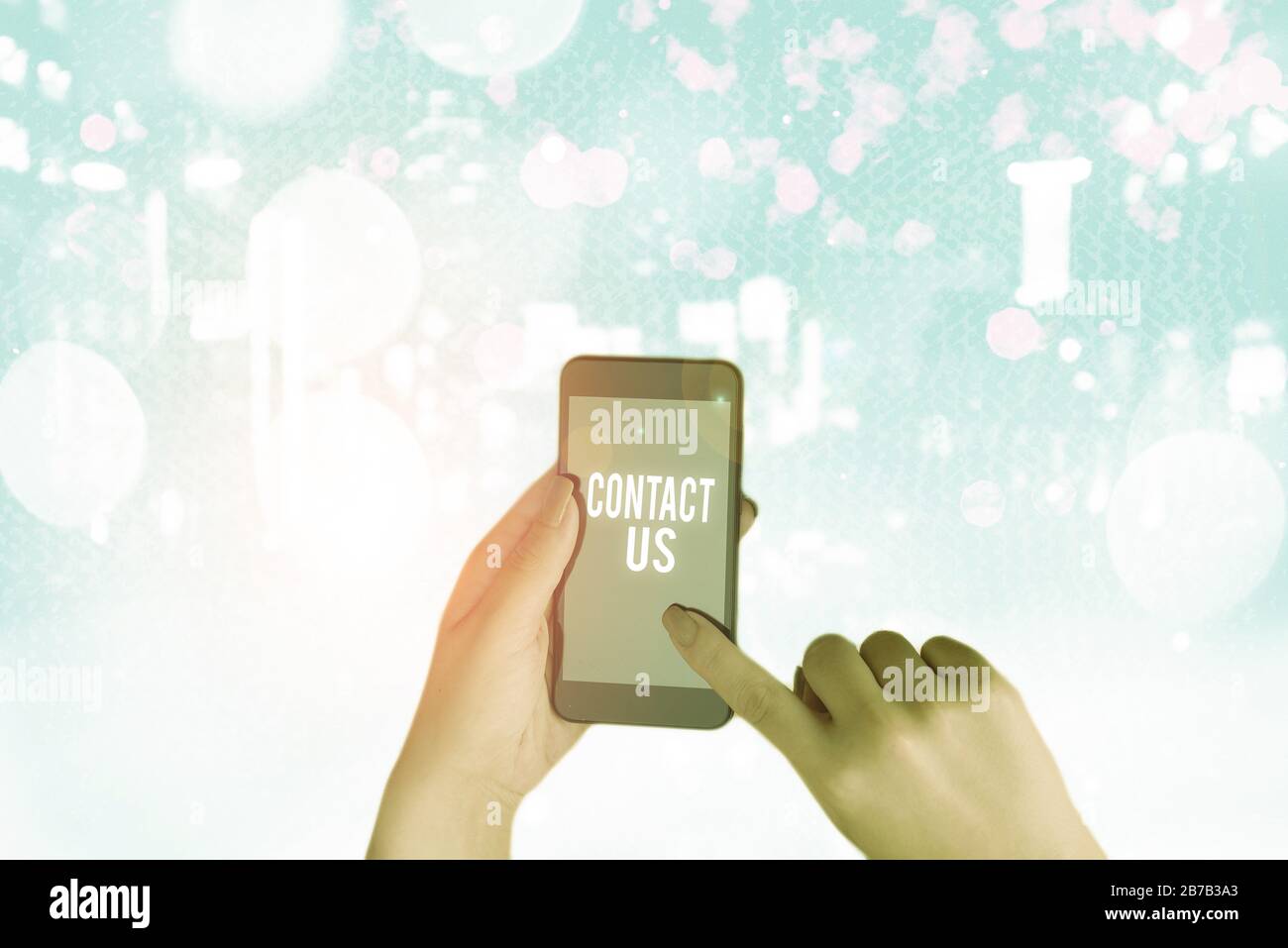 Conceptual hand writing showing Contact Us. Concept meaning Term used ...