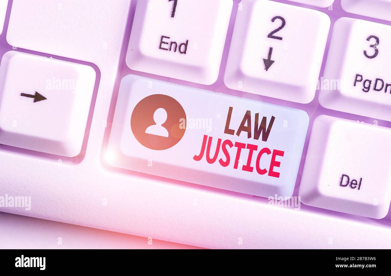 Handwriting text writing Law Justice. Conceptual photo a scheme or ...