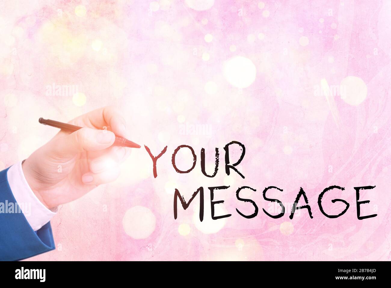 Conceptual hand writing showing Your Message. Concept meaning piece of ...