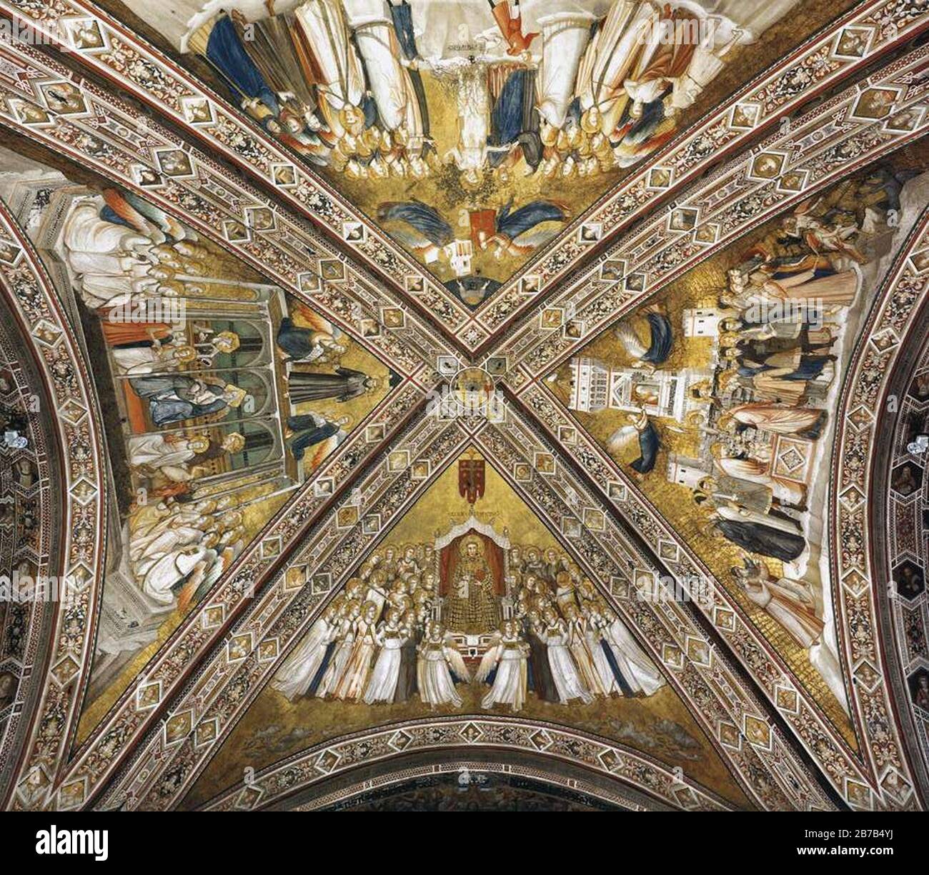 Giotto, Lower Church Assisi, Franciscan Allegories 01 Stock Photo - Alamy