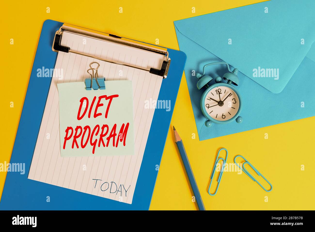 Writing note showing Diet Program. Business concept for practice of ...