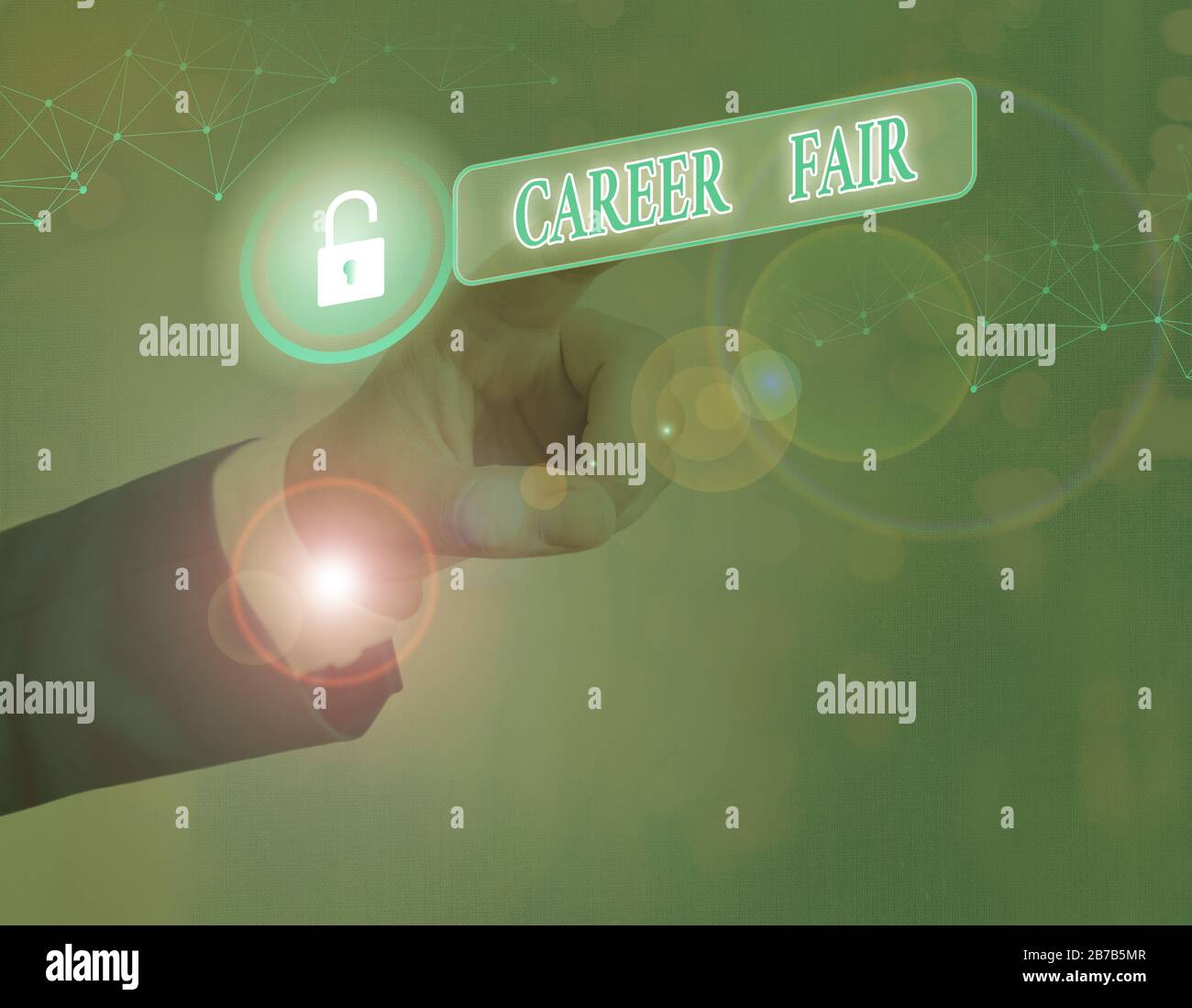 Conceptual hand writing showing Career Fair. Concept meaning an event ...