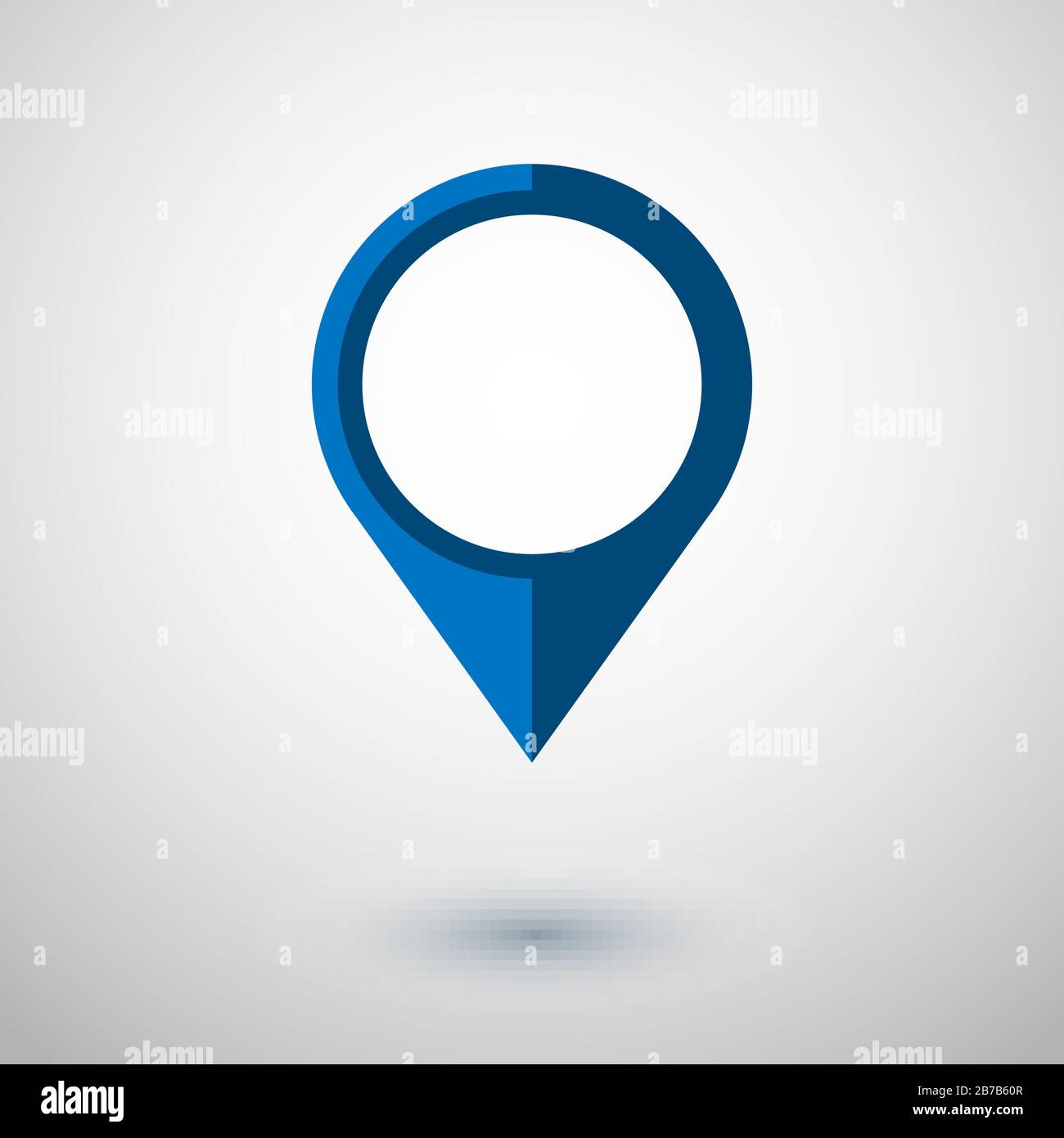 Map pointer icon in flat style. Navigator symbol isolated on white background. Vector ...