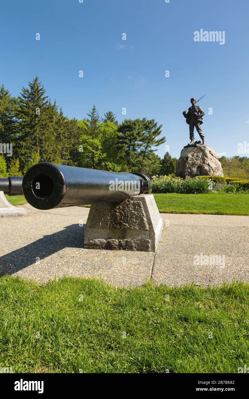Civil War statue at Atkinson Common in Newburyport, Massachusetts USA ...