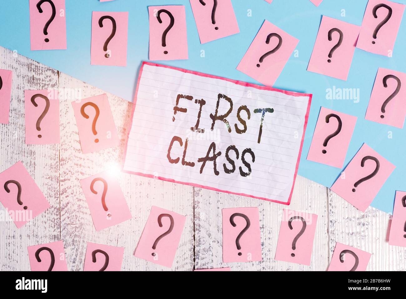 Handwriting text First Class. Conceptual photo the most expensive and ...