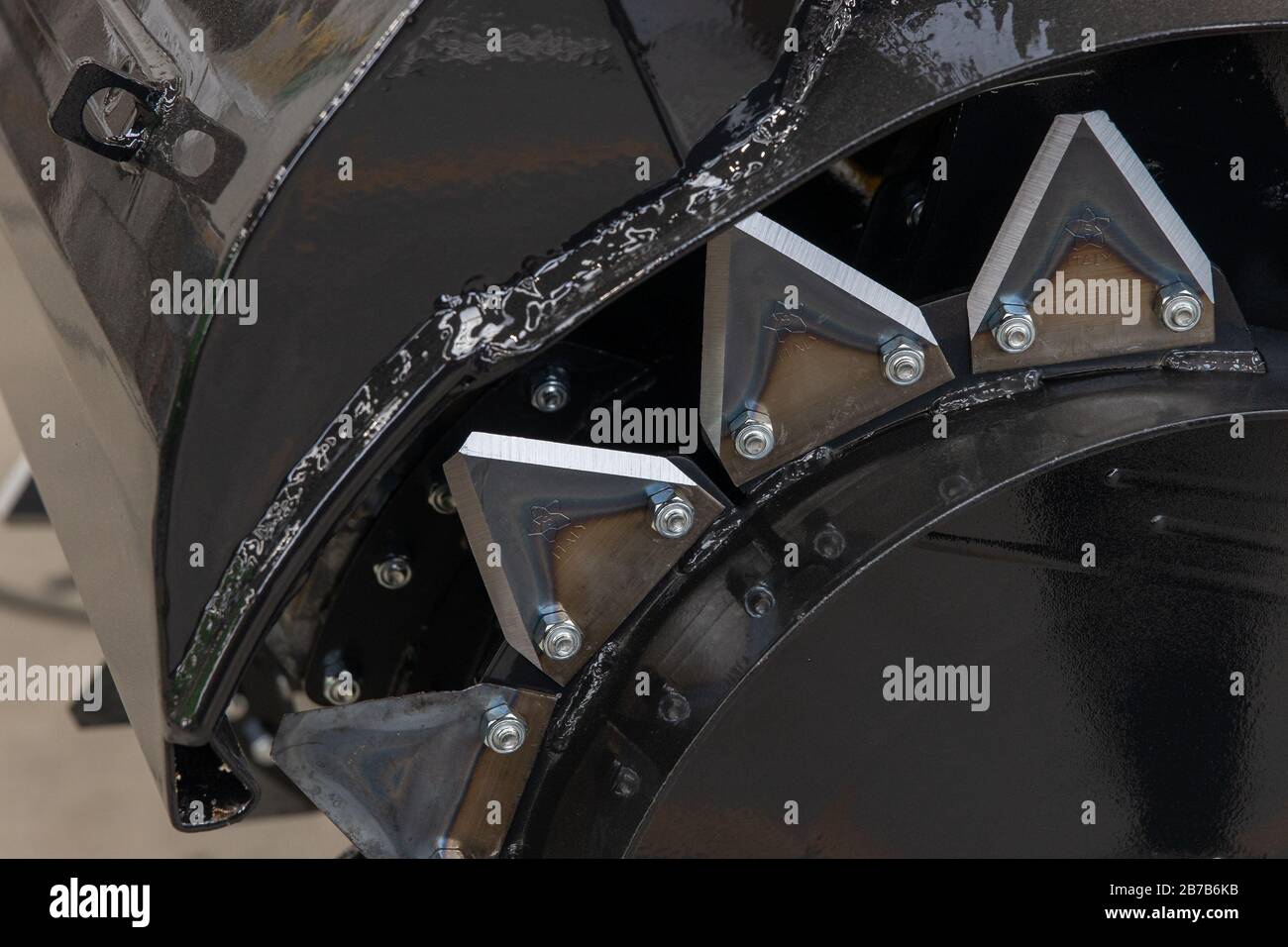 auger and knives self propelled mixer Stock Photo - Alamy