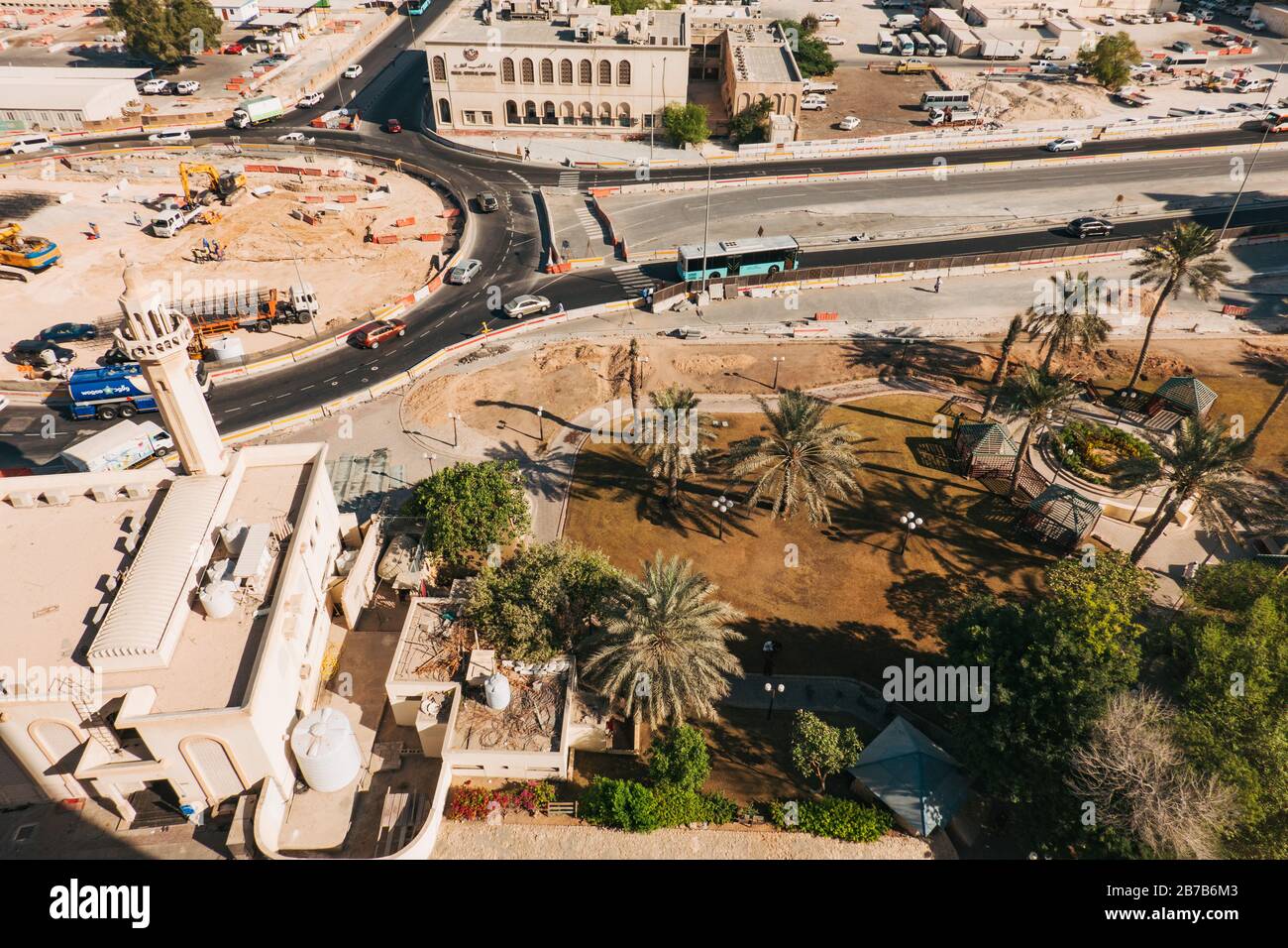 Construction of a new roundabout in Doha, Qatar Stock Photo - Alamy