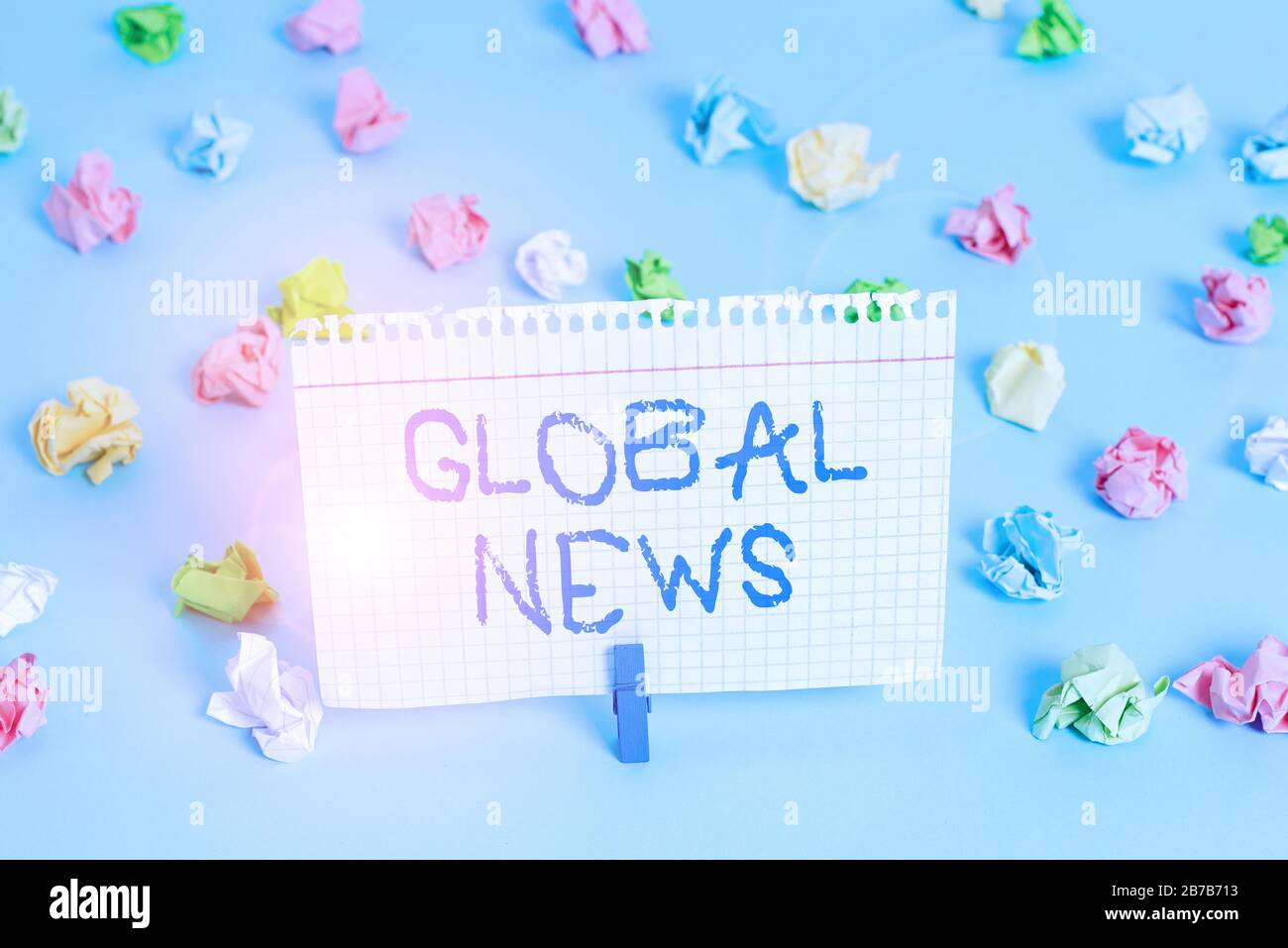 Conceptual hand writing showing Global News. Concept meaning world ...