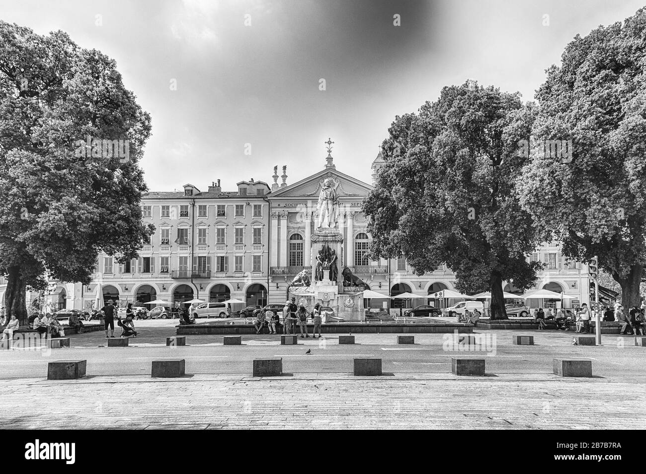 NICE, FRANCE - AUGUST 11: View of Place Garibaldi, Nice, Cote d'Azur ...