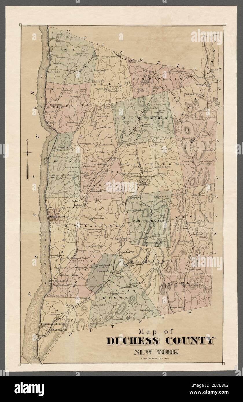Old map of hudson river hi-res stock photography and images - Alamy