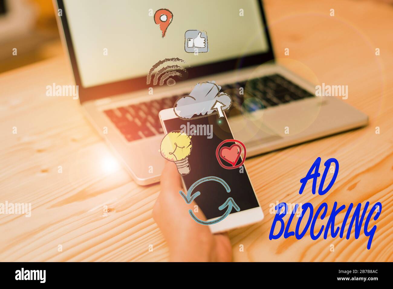 Handwriting text writing Ad Blocking. Conceptual photo program that ...