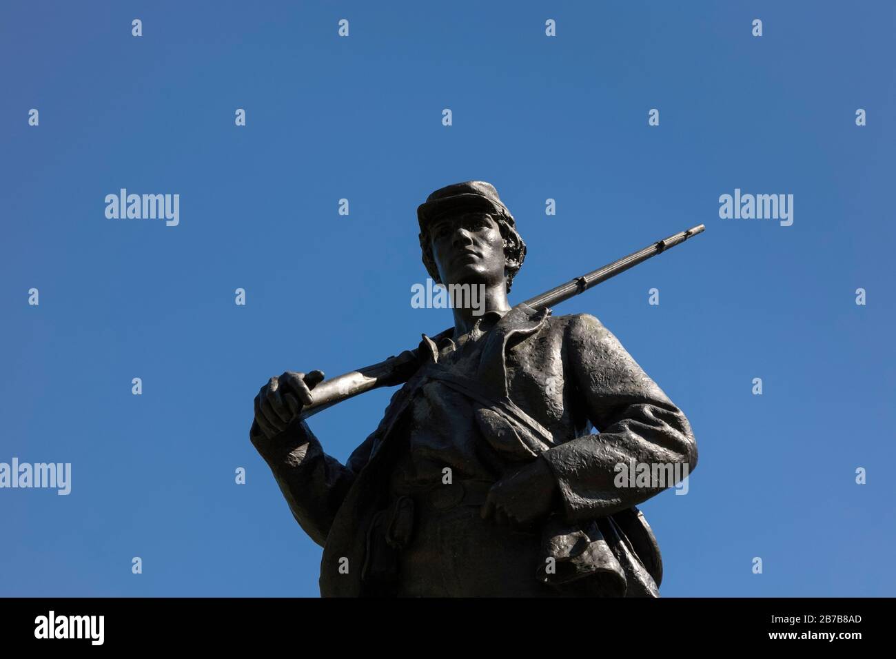 Civil War statue at Atkinson Common in Newburyport, Massachusetts USA ...