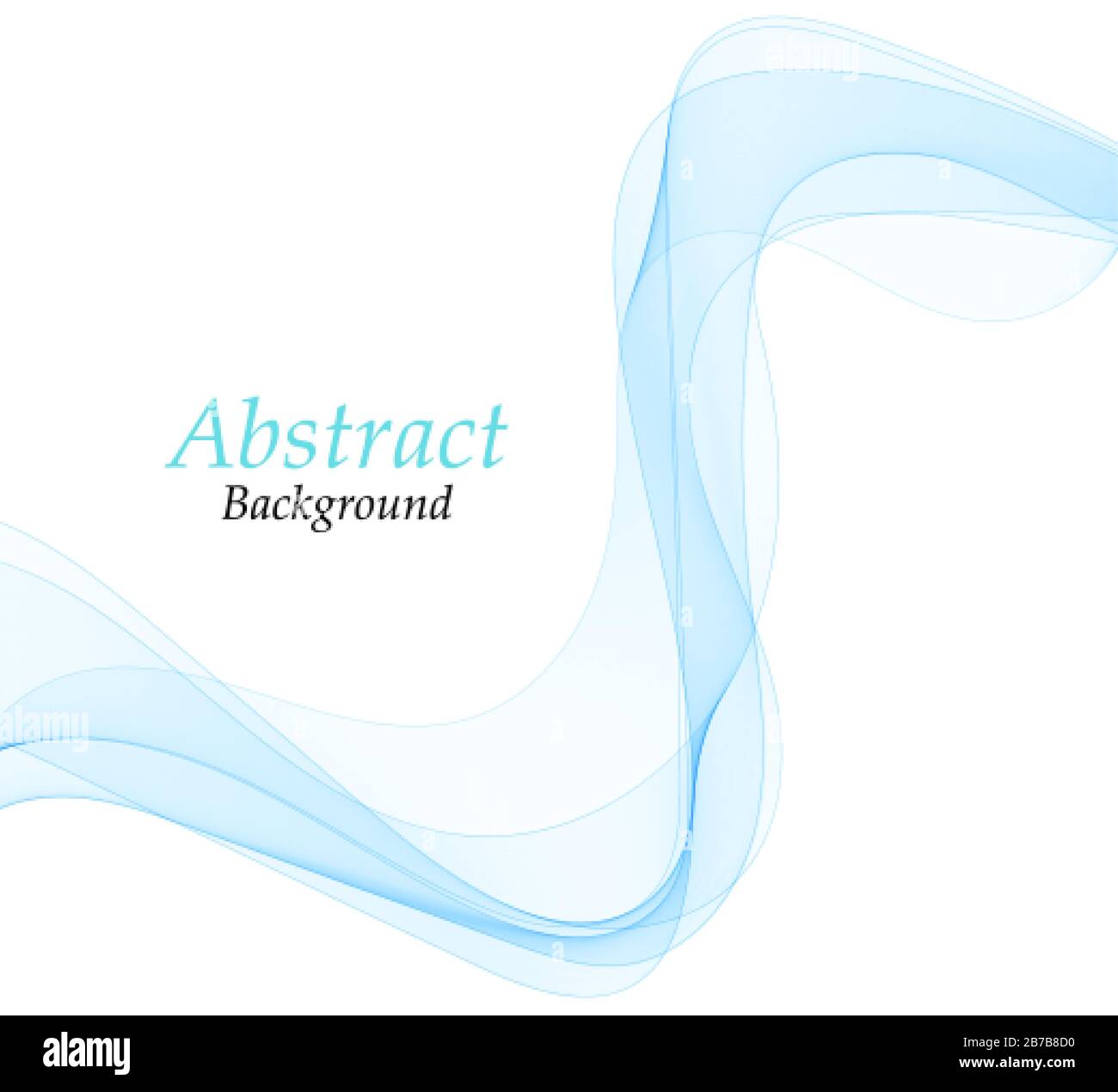 Abstract vector graphics. Blue wave. template for advertising Stock ...