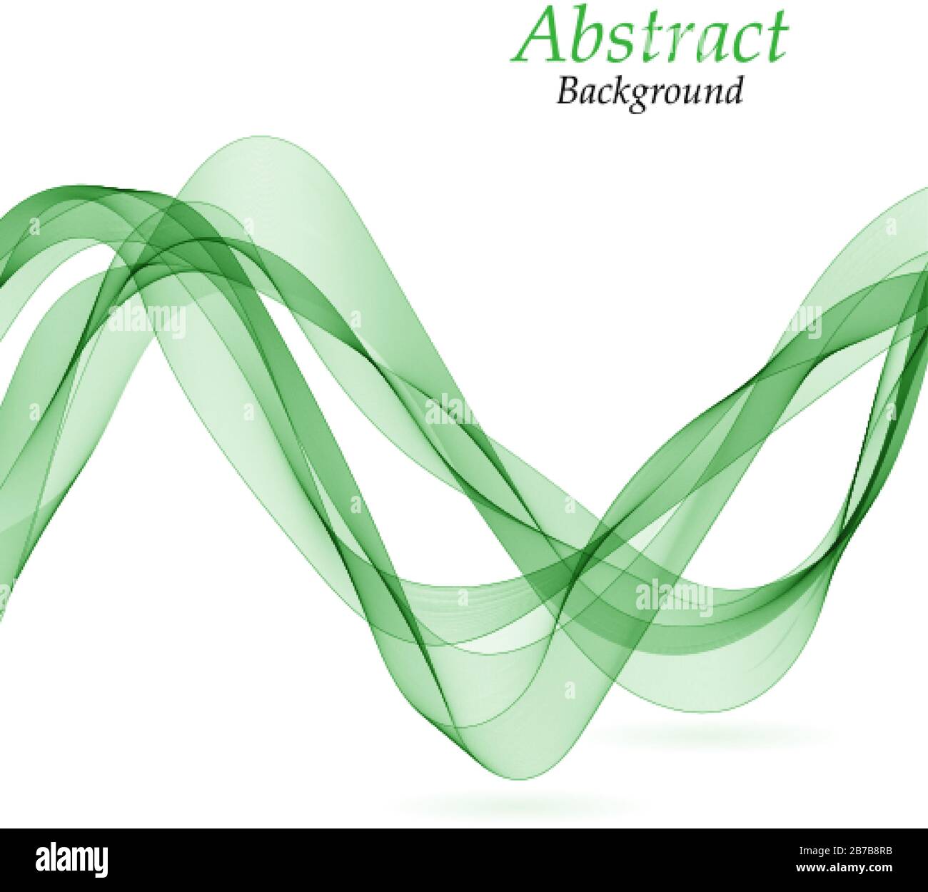 Green wave, vector abstract lines Stock Vector Image & Art - Alamy