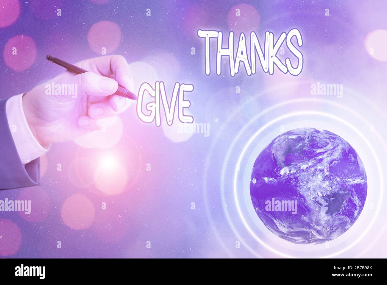 Conceptual hand writing showing Give Thanks. Concept meaning express ...