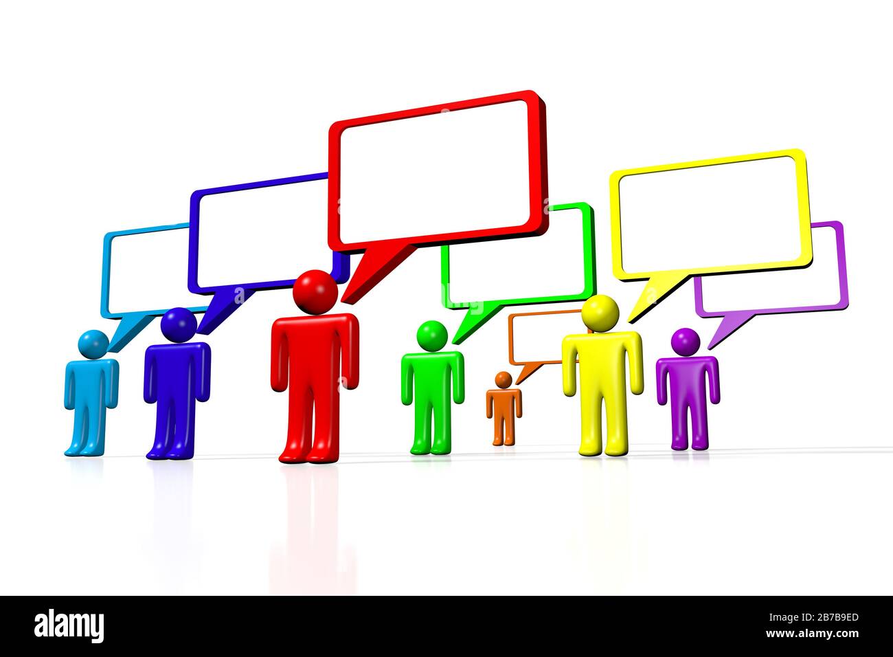 3D communication concept Stock Photo - Alamy