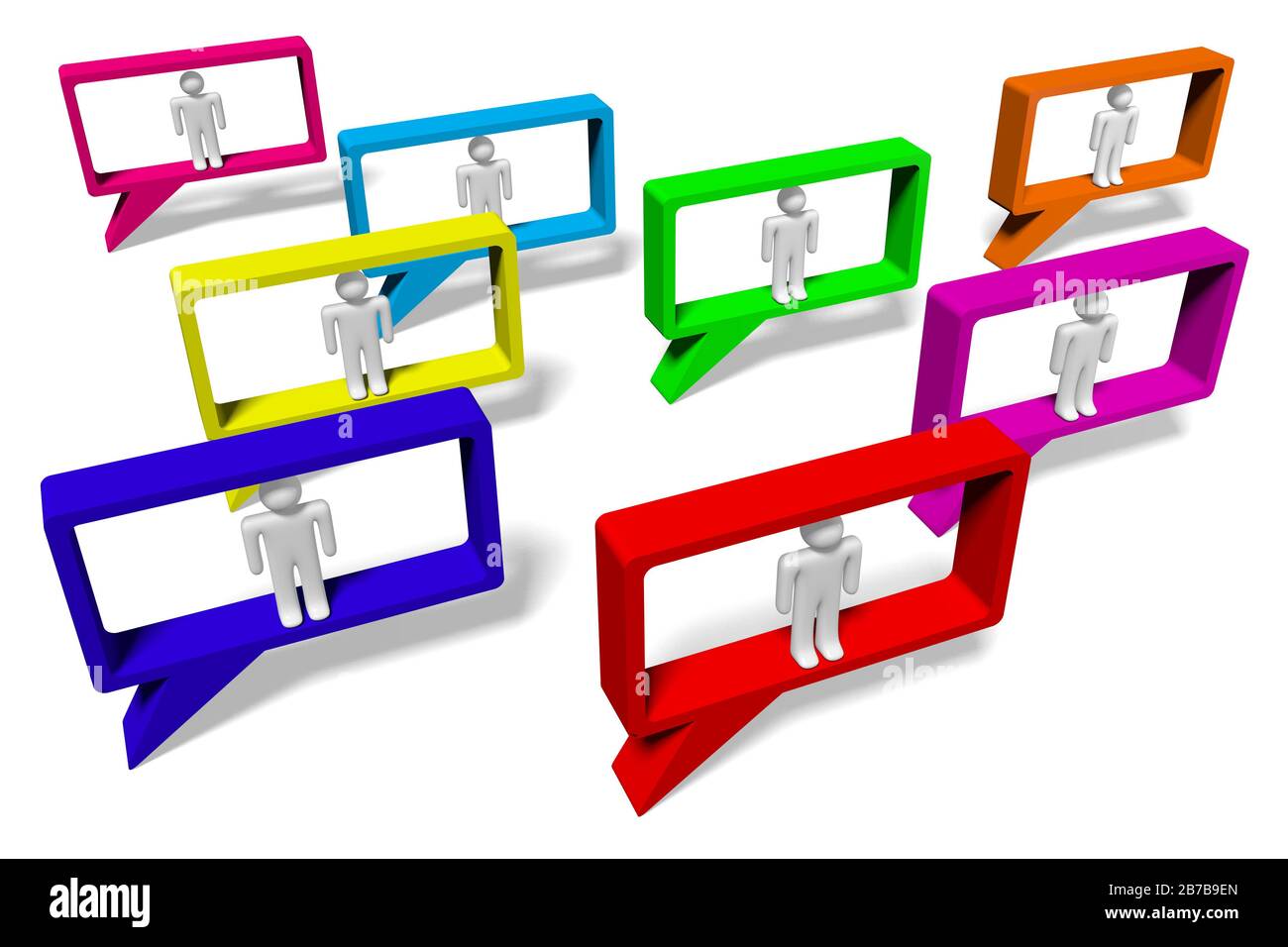 3D communication concept Stock Photo - Alamy