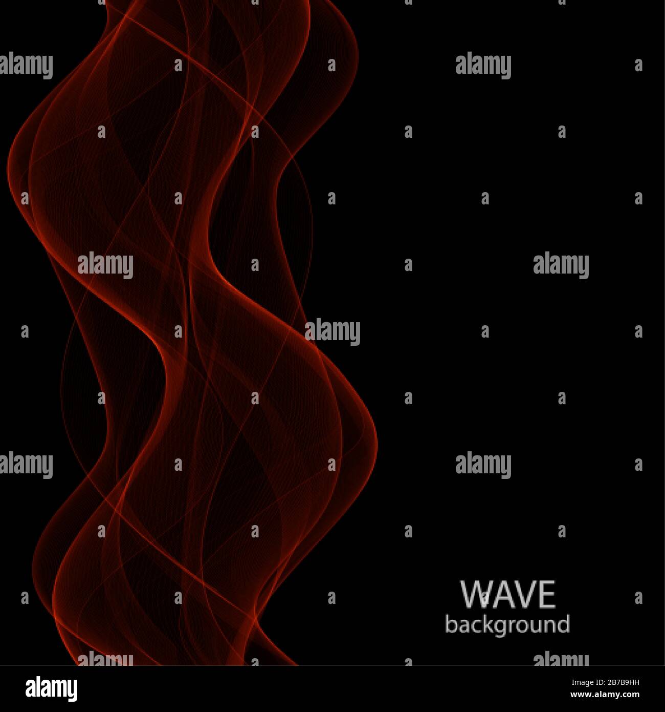 red neon wave. Abstract vector graphics. layout for presentation ...