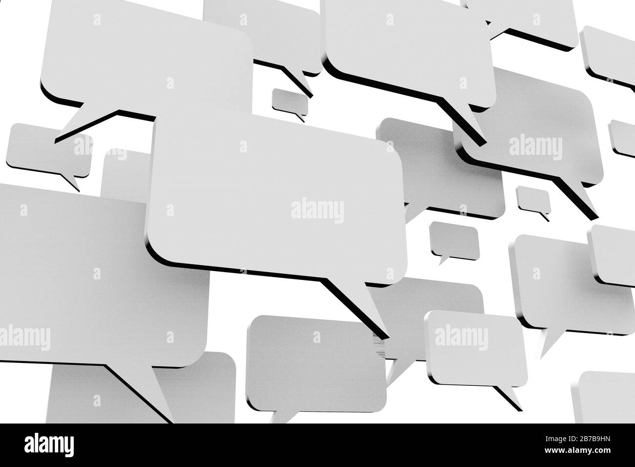 3d chat speech bubbles Black and White Stock Photos & Images - Alamy