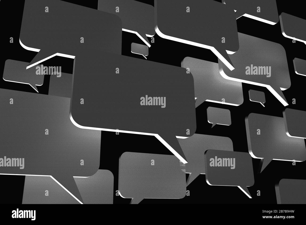 3D speech bubbles Stock Photo - Alamy